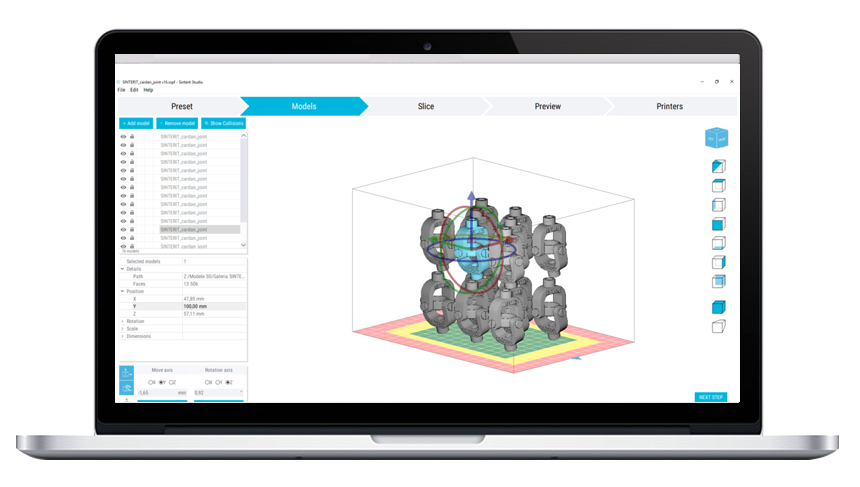 Logiciel Sinterit Studio version Advanced pour Sinterit Lisa Pro